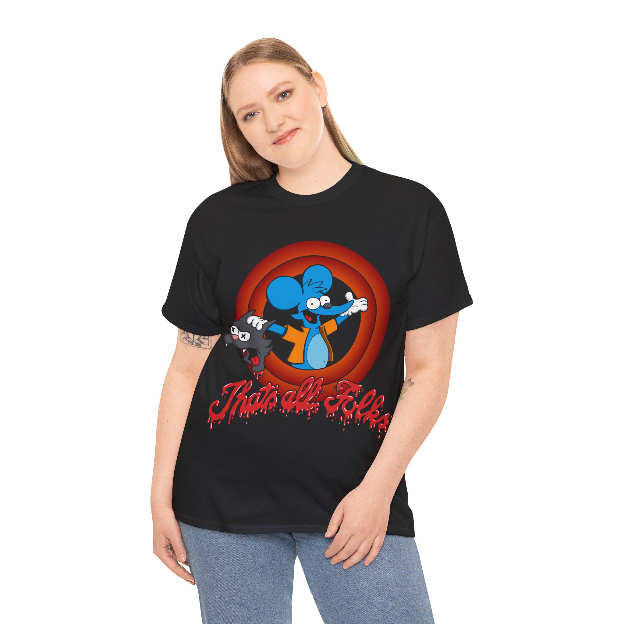 Funny Rat and Mouse Itchy and Scratchy Classic Cartoon Retro Tshirt ...