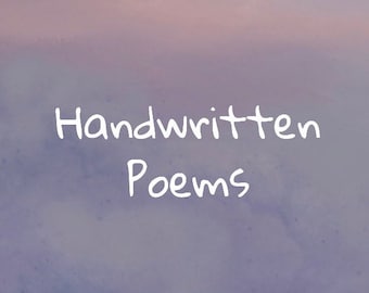 Handwritten Custom Poem | Etsy