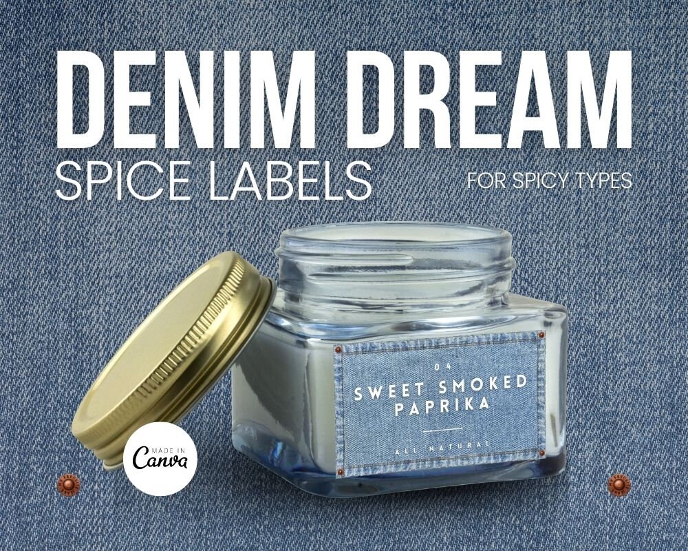 Spice Labels, Editable Template, Food Labels, Editable Labels, Herbs ...