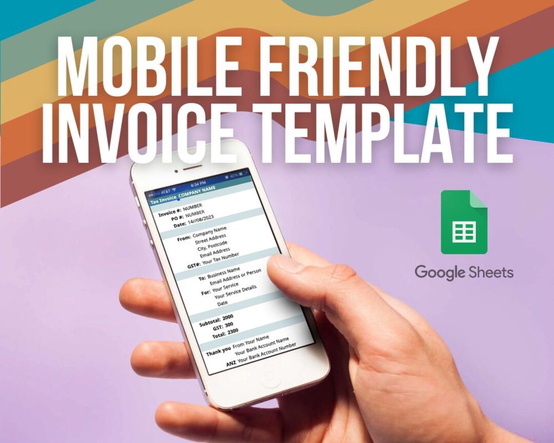 Mobile Friendly Invoice Template, Responsive Google Sheets (google Docs ...