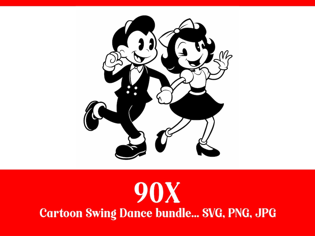 90 Swing Dance SVG Bundle, Swing Dance Dxf, Swing Dance Png, Swing ...