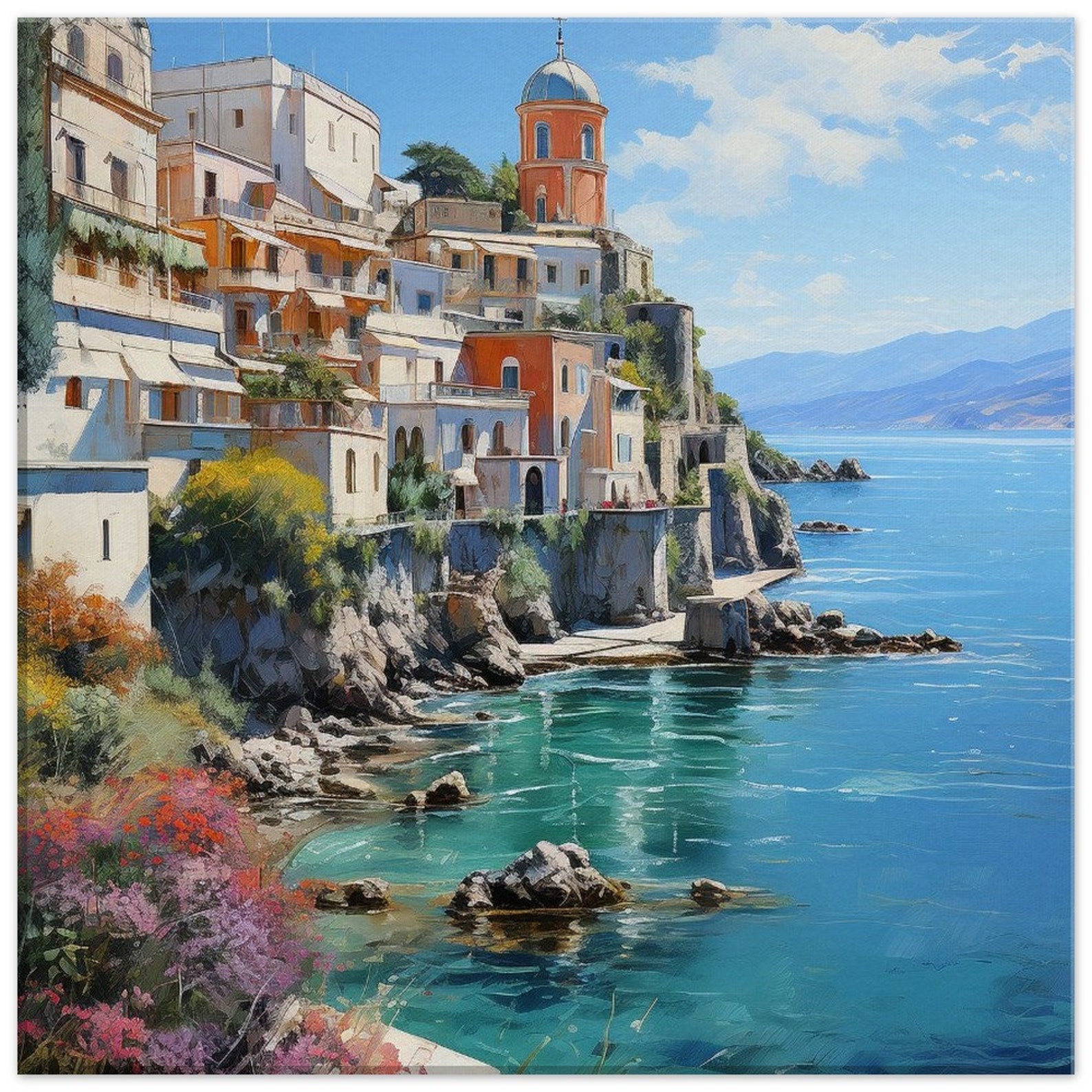 Amalfi Coast, Italy | Canvas - Etsy