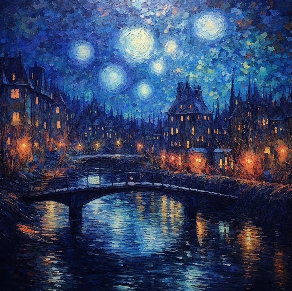 Bridge at Night | Canvas - Etsy