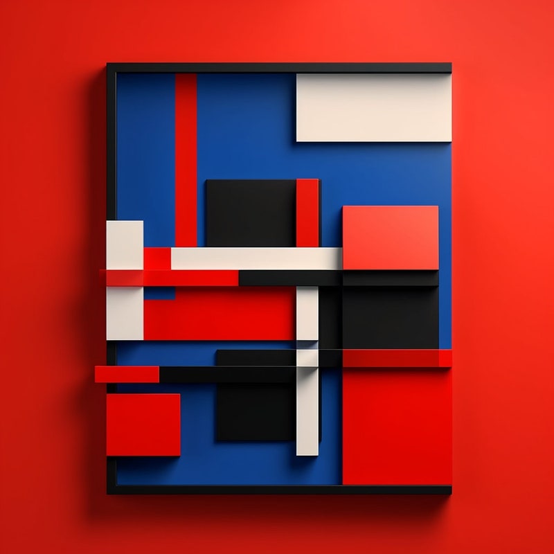 De Stijl Poster - Etsy