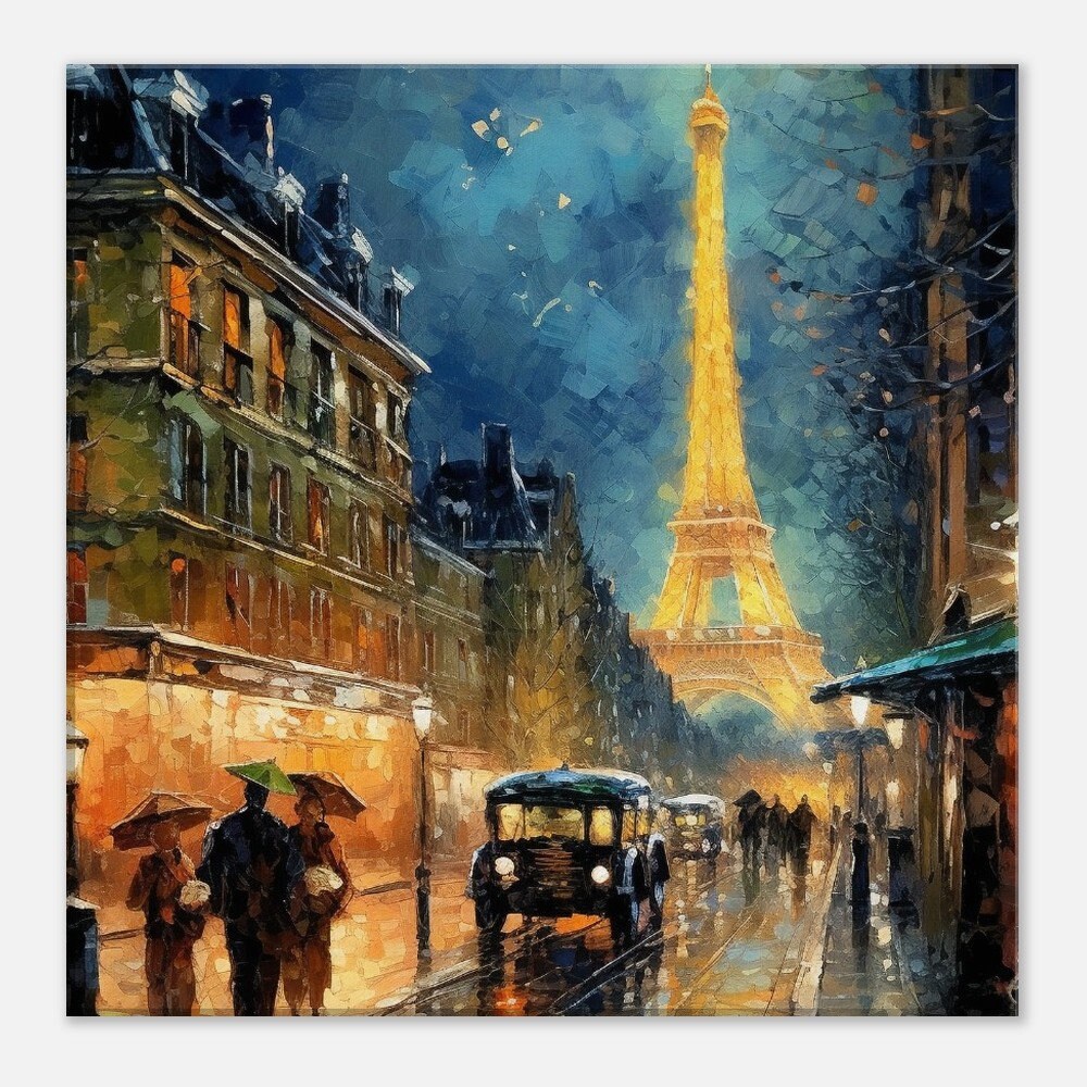 Paris at Night Canvas - Etsy