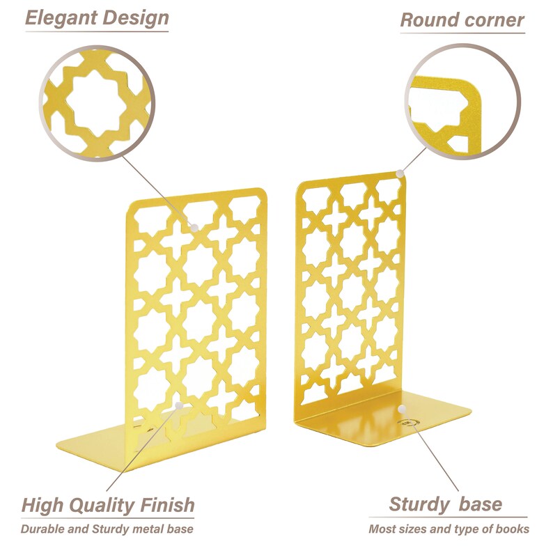 CNK Decorative Bookends (gold Star Book Ends) - Etsy