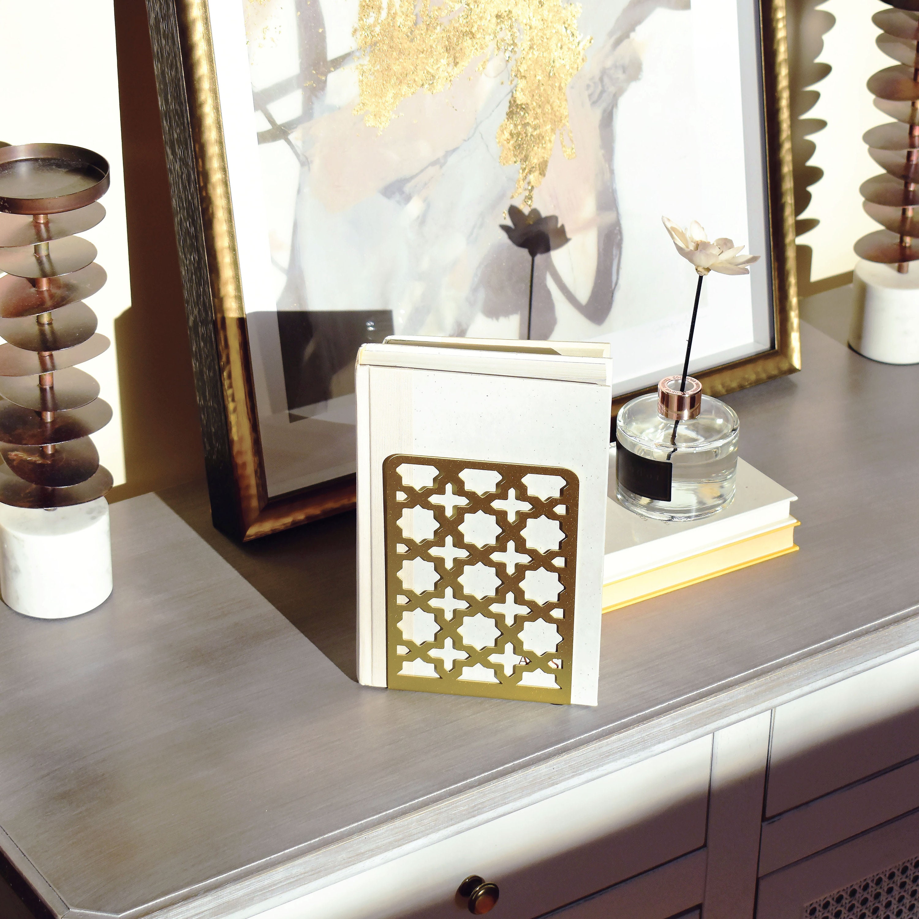 CNK Decorative Bookends (gold Star Book Ends) - Etsy