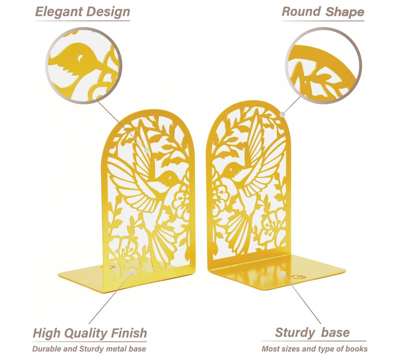 CNK Decorative Bookends Book End (gold Humming Bird) - Etsy