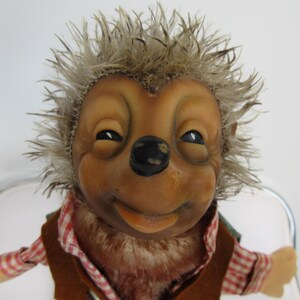 Vintage 60's Original STEIFF Mecki Hand Puppet Hedgehog 0720,00, Rubber ...