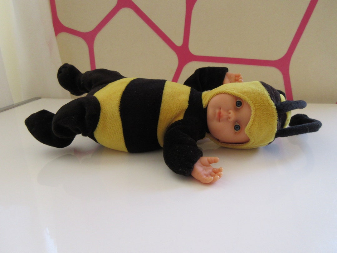 Vintage Anne Geddes Bee Doll , Unimax Toy, Yellow & Black Velvet Plush ...