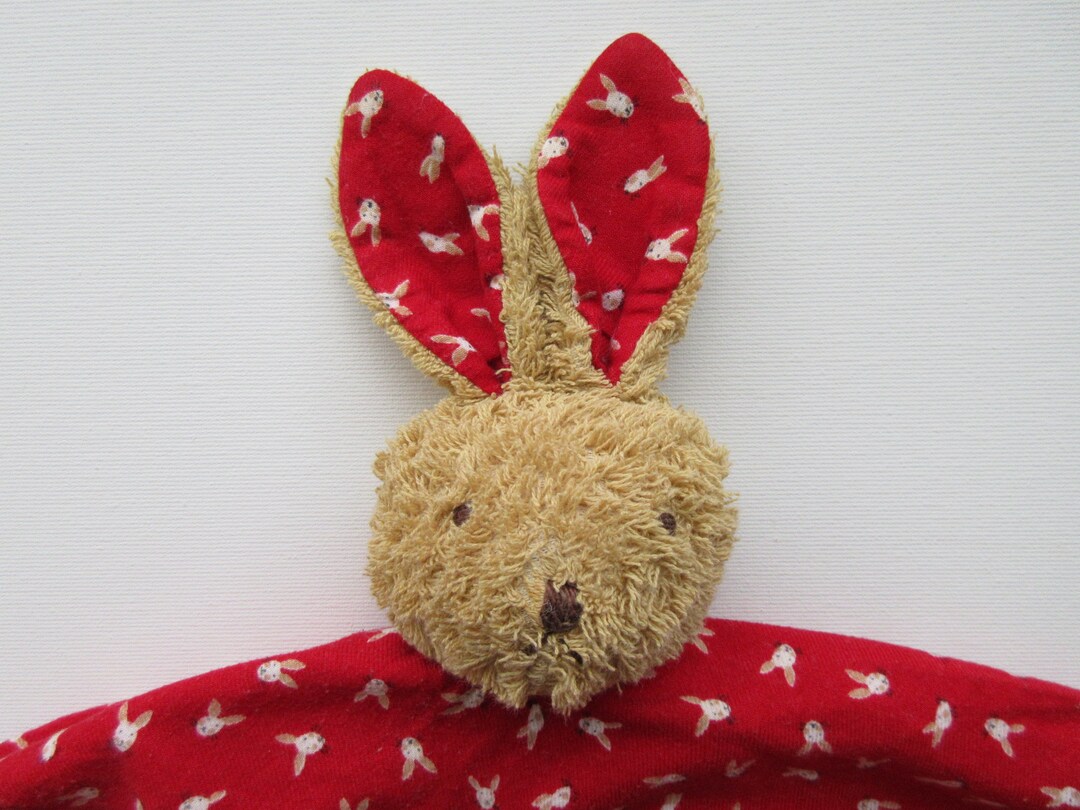 Kathe Kruse Bunny Towel Doll Handkerchief, Red Bunny Pattern - Etsy