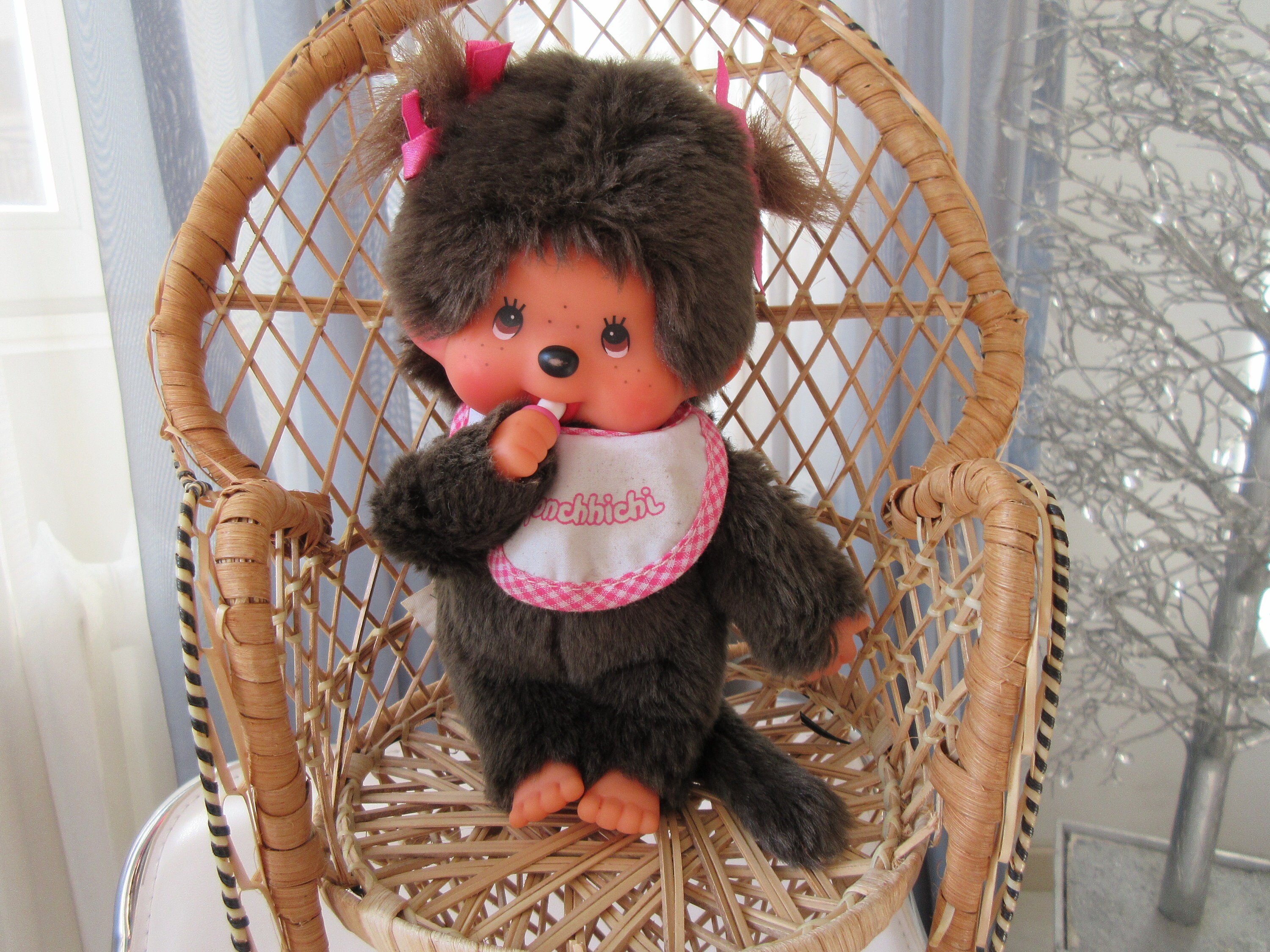 Vintage Collectible Monchhichi Sekiguchi Girl Doll 'A Gift - Etsy