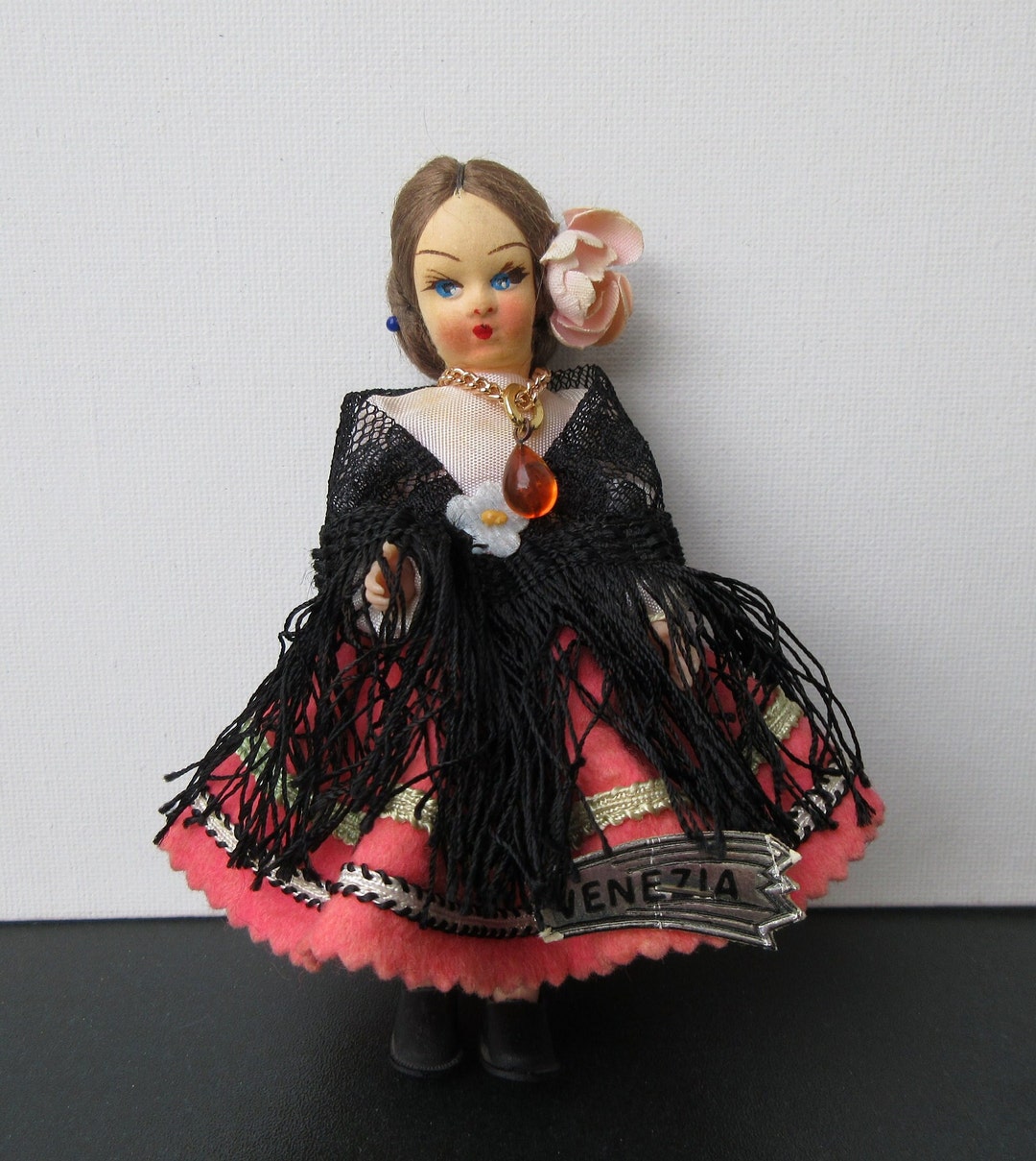Vintage 70' Venice Doll Italy in Traditional Venetian Costume With ...