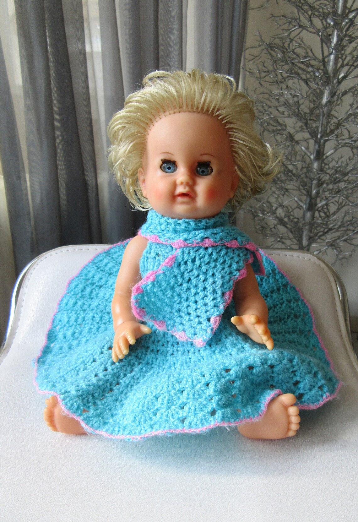 Vintage 1960s German Turtle Mark Doll W/ Hand-knitted Dress - Etsy