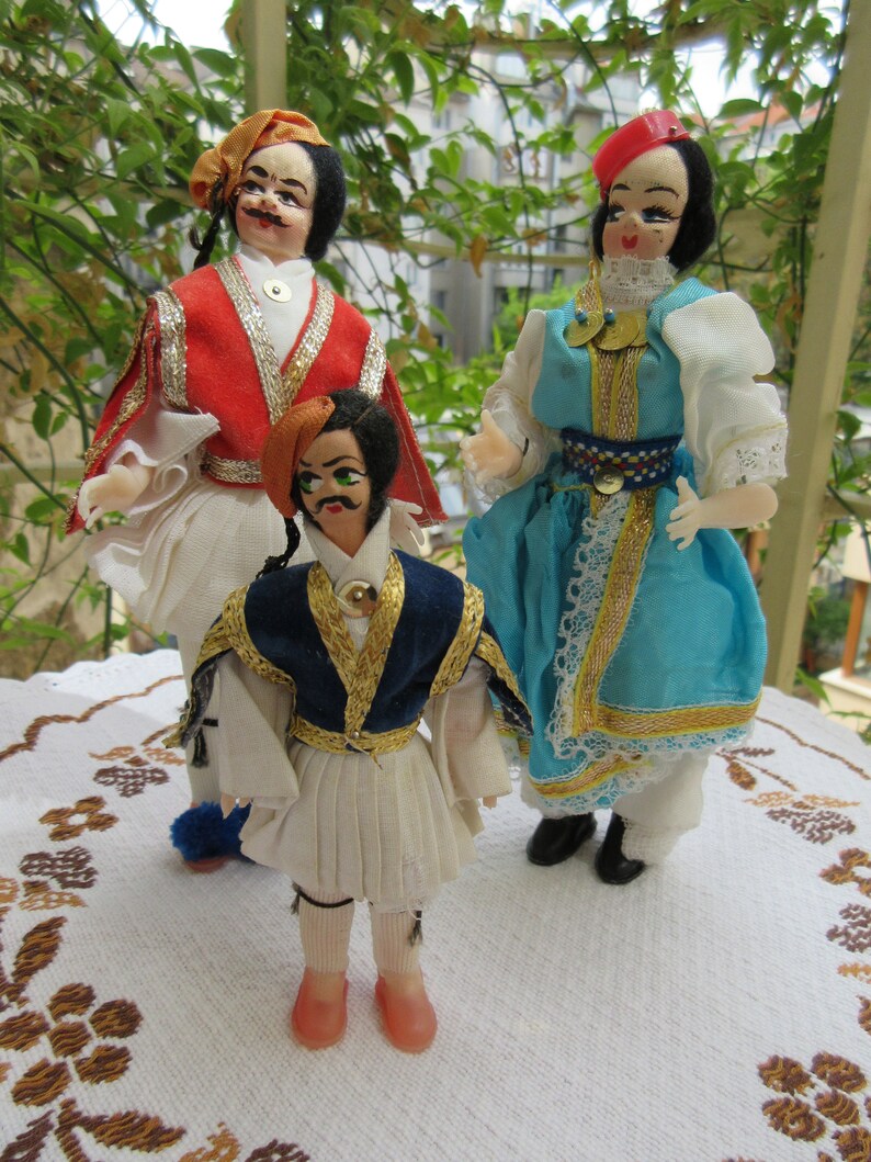 Vintage Greek Costume Dolls: Folklore Tsolias Fustanella Set - Etsy
