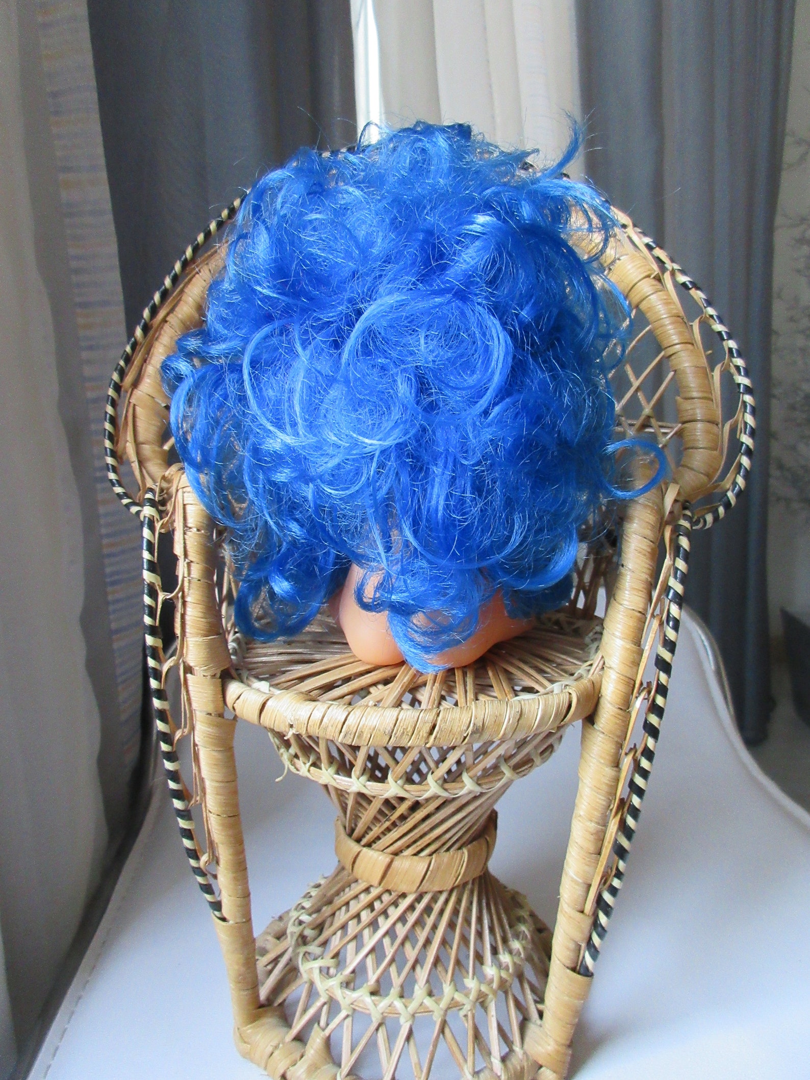 Vintage Rubber Doll Troll Blue-haired Gnome Doll DDR German Collectible ...