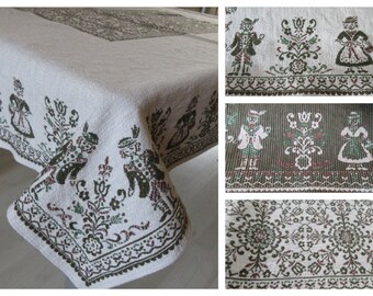 Kitchen & Dining Home & Living Vintage Austrian 'Tirol' Linen Table ...