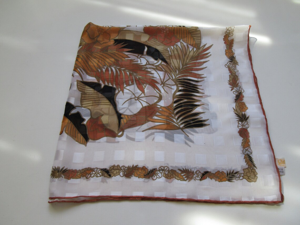 Vintage Ostinelli Como Italy Gorgeous Large Square Silk Scarf - Etsy