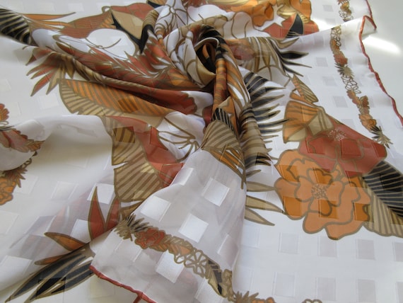 Vintage Ostinelli Como Italy Gorgeous Large Square Silk Scarf - Etsy