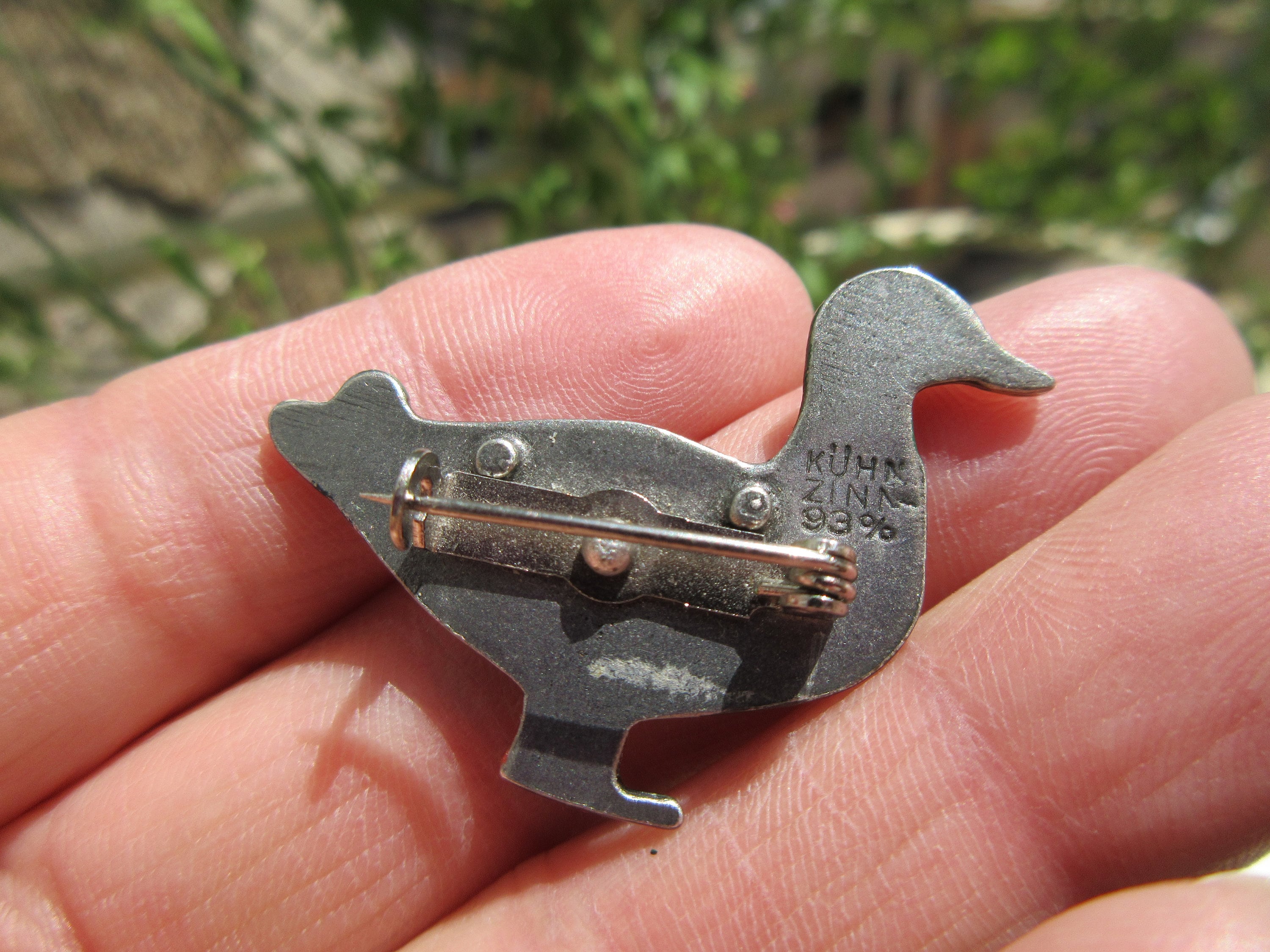 Vintage Kuhn Zinn Duck Pin Brooch: Hand-painted Pewter - Etsy