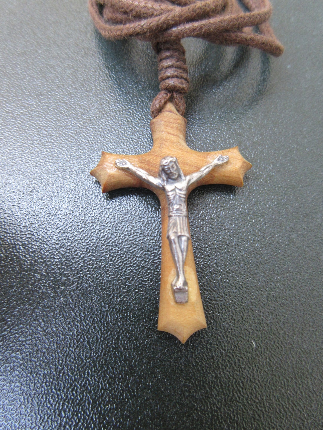 Hand Carved Wood Crucifix Necklace Handmade Catholic Jewelry - Etsy
