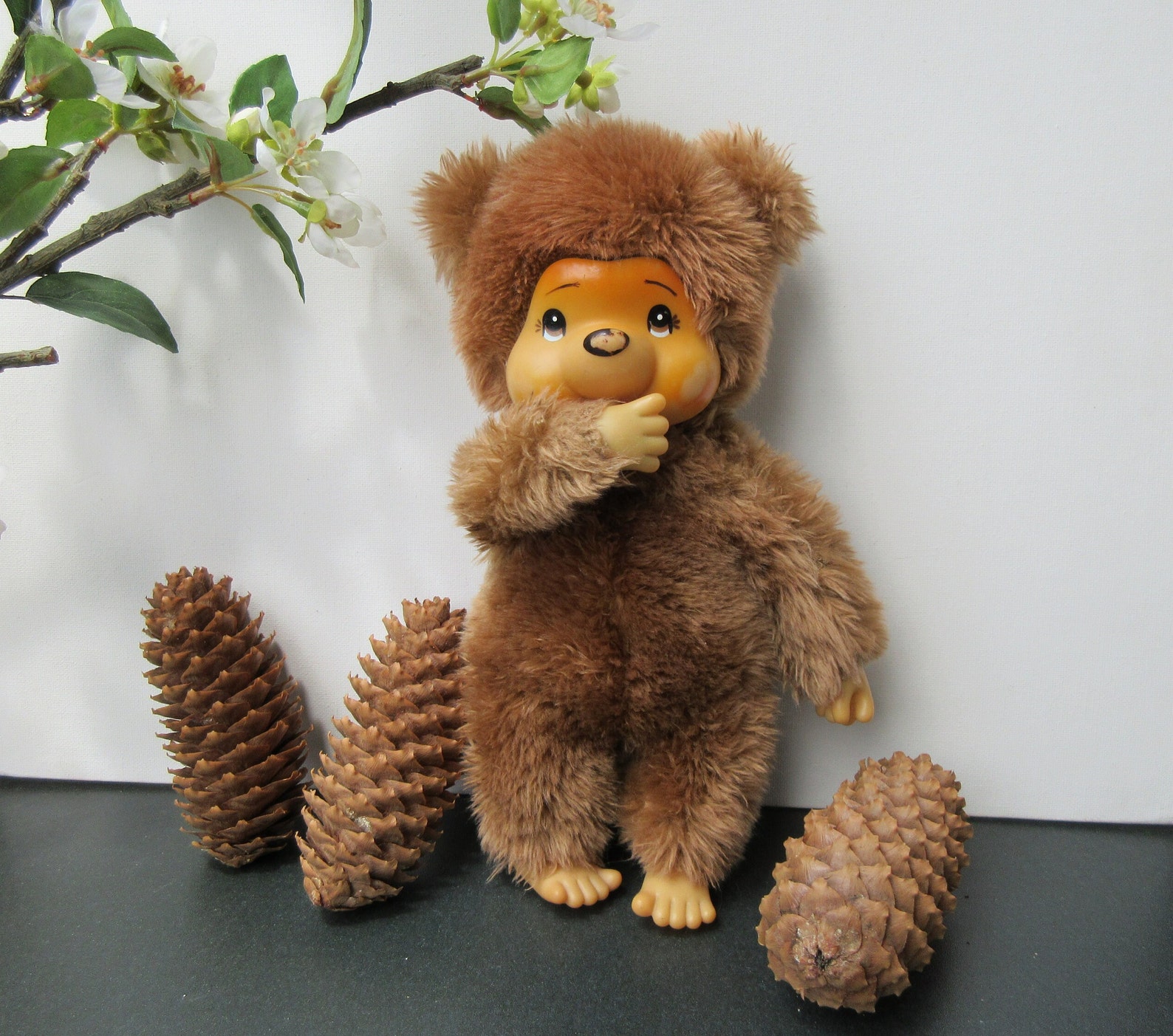 Monchhichi Tobby Bear – Collectible – 28cm - Etsy