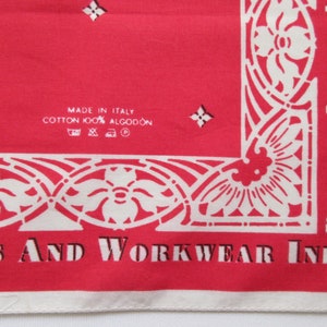Vintage 90's Red Bandana Diesel Jeans Workwear Made in Italy, 52x52cm ...