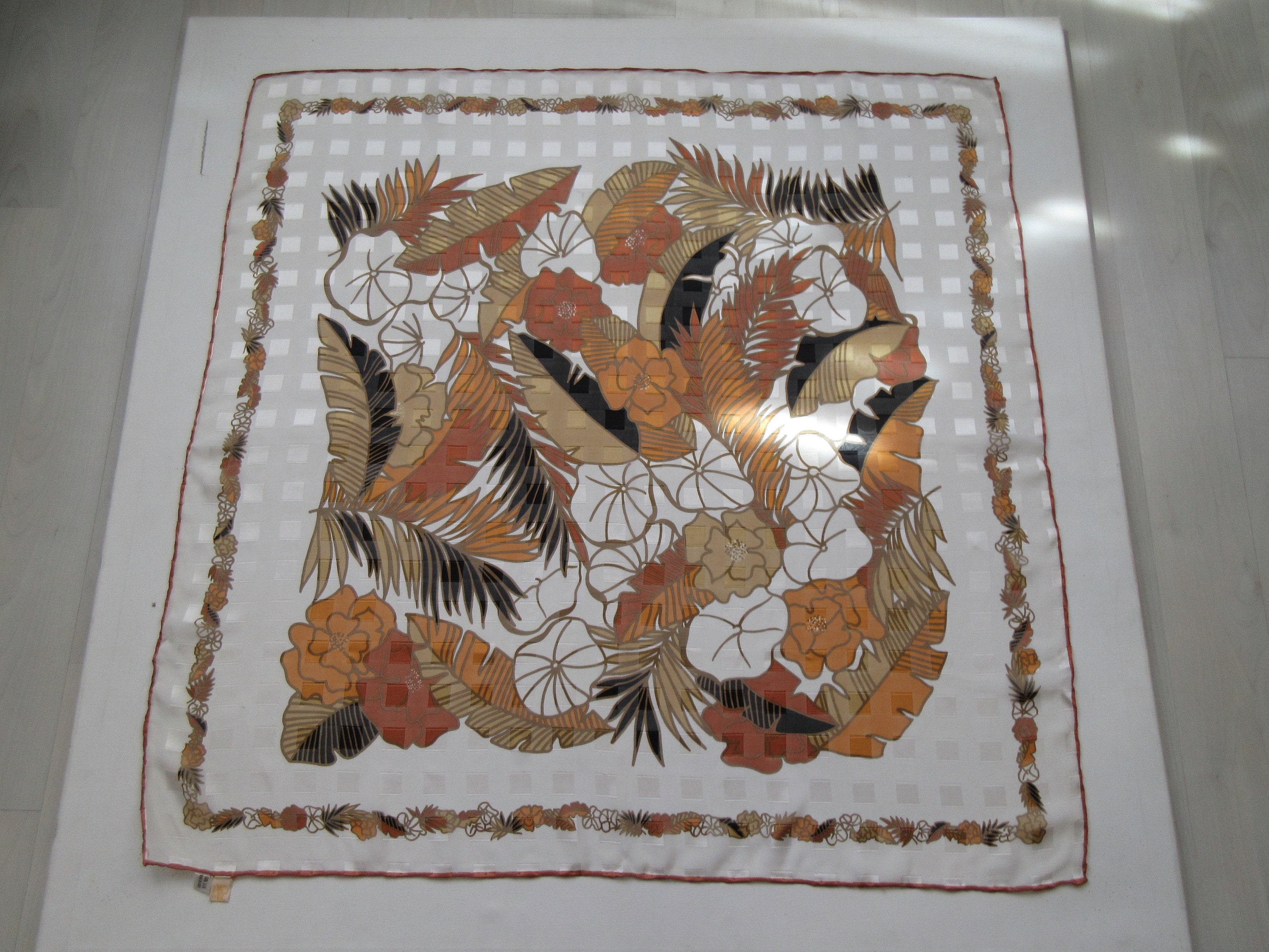 Vintage Ostinelli Como Italy Gorgeous Large Square Silk Scarf - Etsy