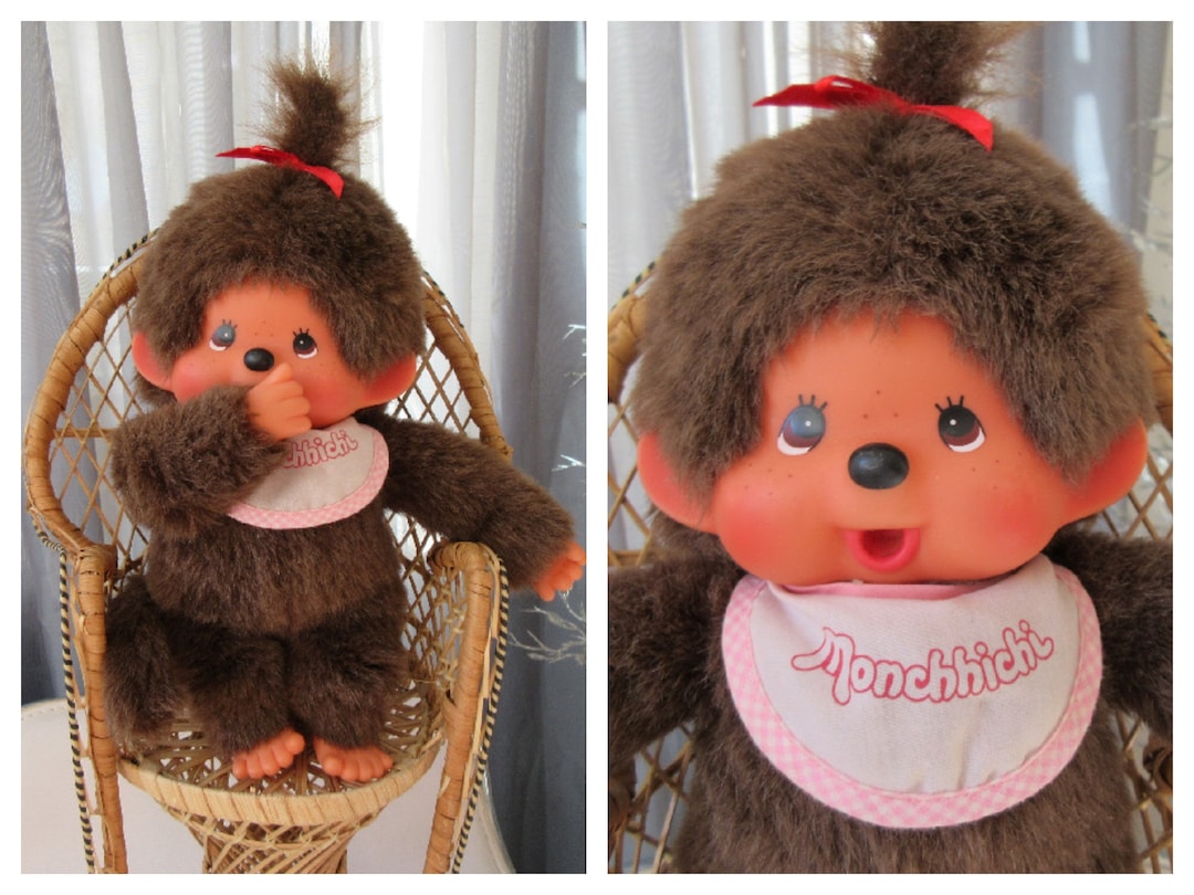 Vintage Collectible Monchhichi Sekiguchi Girl Doll Thumb Sucking Monkey ...