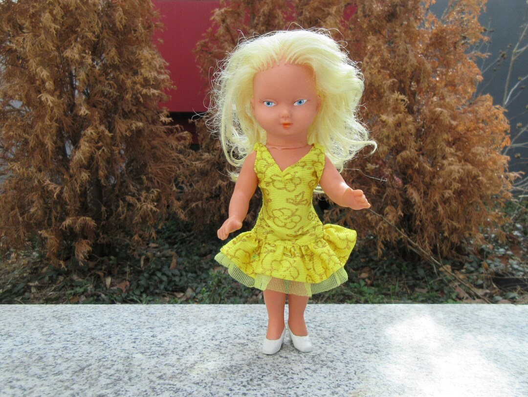 Cute Vintage East Germany GDR Rubber Doll, Hand-painted Blue Eyes ...