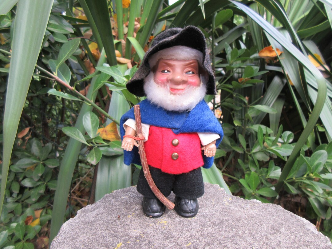 Vintage DDR East German Dwarf Forest Shepherd Plastic Doll, Movable ...