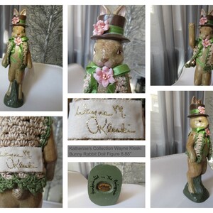 Vintage Katherine's Collection Bunny Rabbit Doll: Hand-knitted Cardigan ...