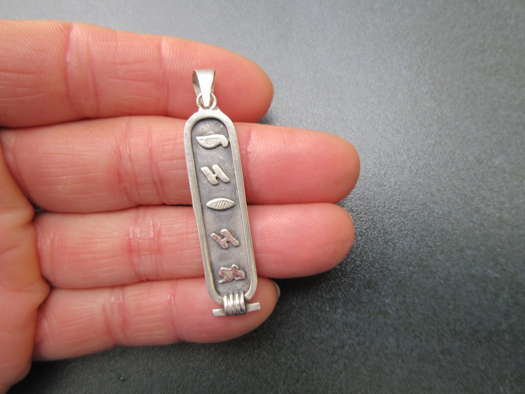 Vintage Ancient Egyptian Cartouche Name Sterling Silver Pendant ...