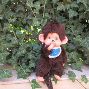 Vintage Standing Monchhichi Monkey Doll Sucking Pacifier / Hand-painted ...