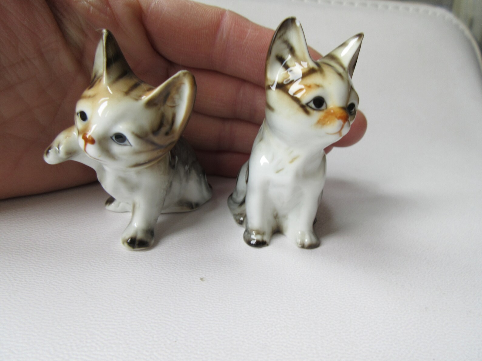 Vintage Set of 2 Bone China Cute Cats/kitten Figurines | Etsy