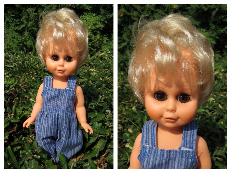 Vintage Doll Adorable Smile Girl Doll Brown Sleeping Eyes - Etsy