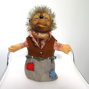 Vintage 60's Original STEIFF Mecki Hand Puppet Hedgehog 0720,00, Rubber ...