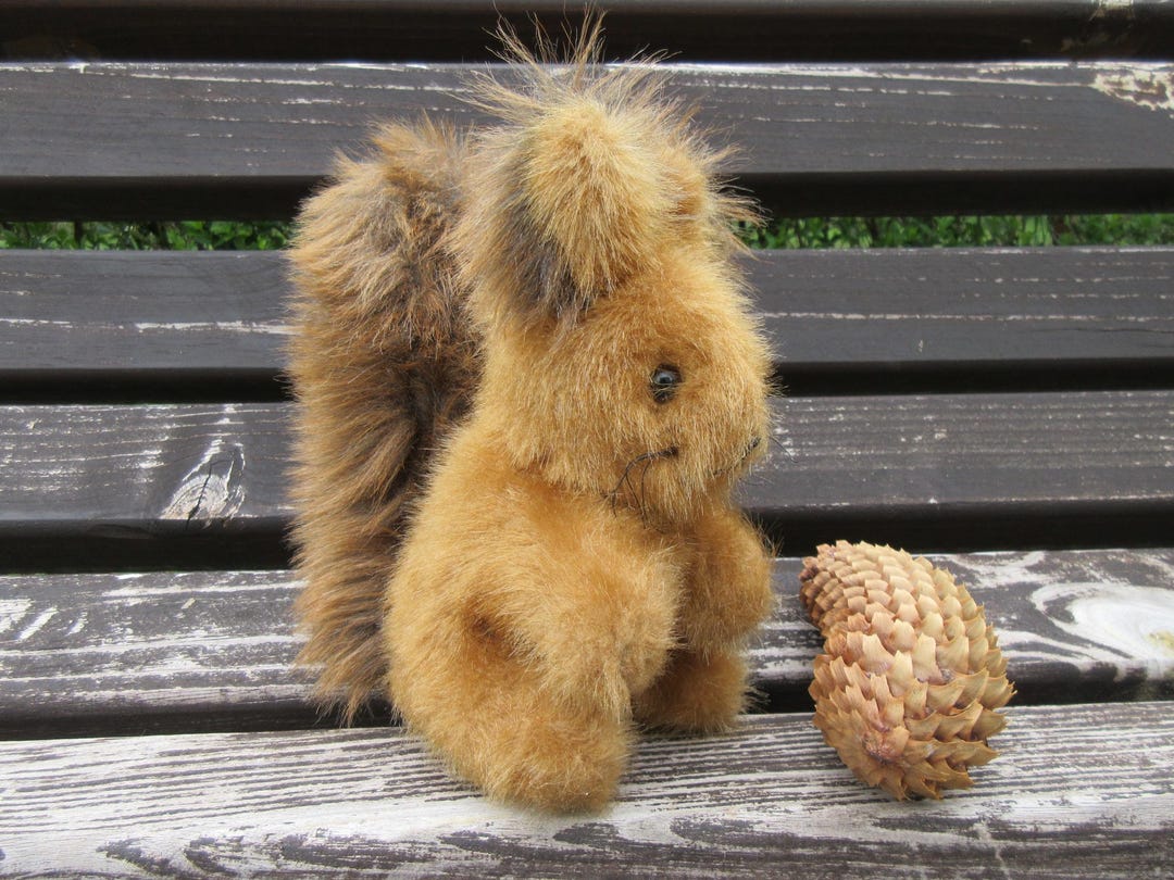 Vintage 50s BAKI Plüschtiere Squirrel Very Rare Collector Stuffed Plush ...
