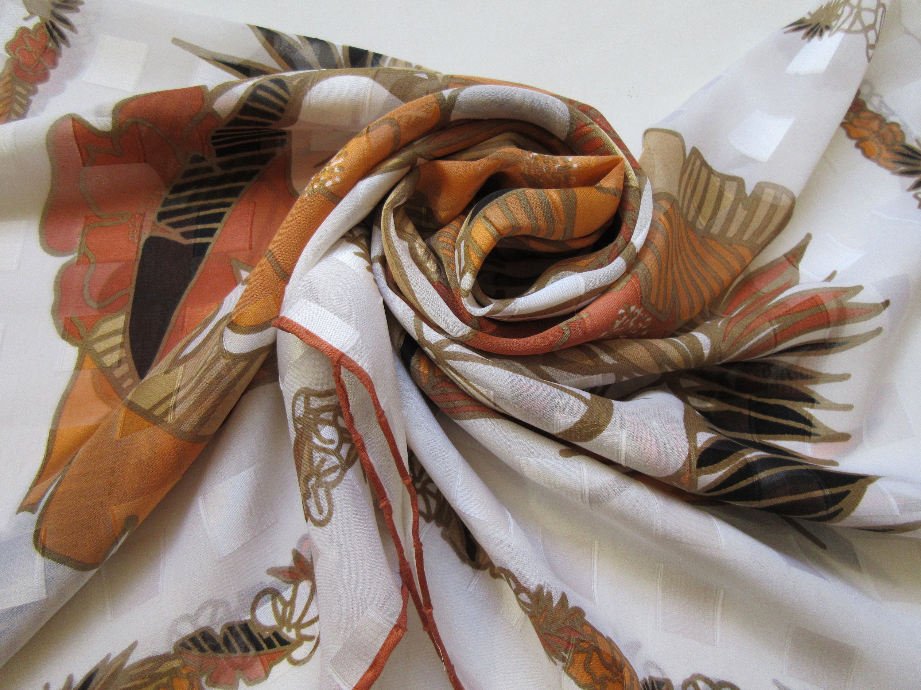 Vintage Ostinelli Como Italy Gorgeous Large Square Silk Scarf - Etsy