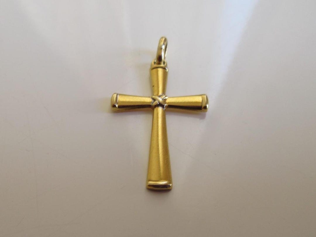 Antique 8k 333 Yellow Gold Cross Pendant - Etsy