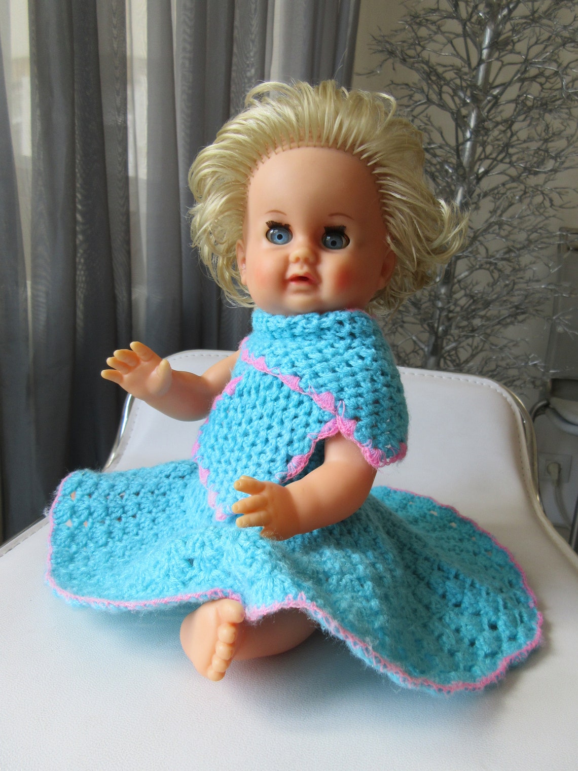 Vintage 1960s German Turtle Mark Doll W/ Hand-knitted Dress - Etsy
