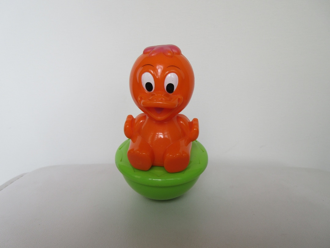 Vintage Rare Sweet Rolly Polly DUCK, Hard Plastic Swaying Rattling Duck ...
