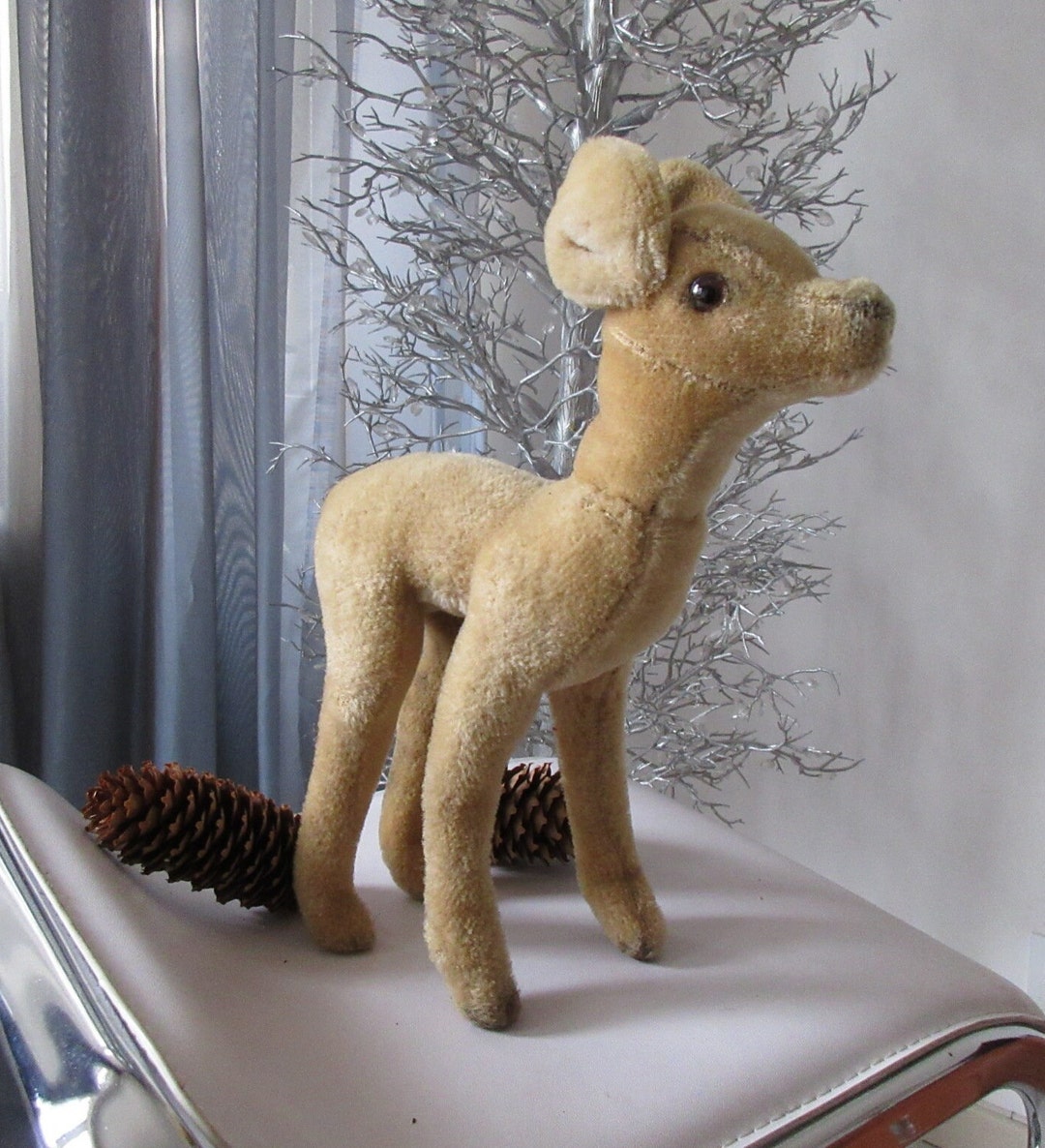 Vintage 1950s Steiff Fawn Deer Large 35cm Standing Roebuck, Firmly ...