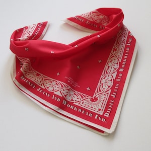 Vintage 90's Red Bandana Diesel Jeans Workwear Made in Italy, 52x52cm ...