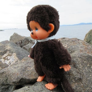 Vintage Standing Monchhichi Monkey Doll Sucking Pacifier / Hand-painted ...
