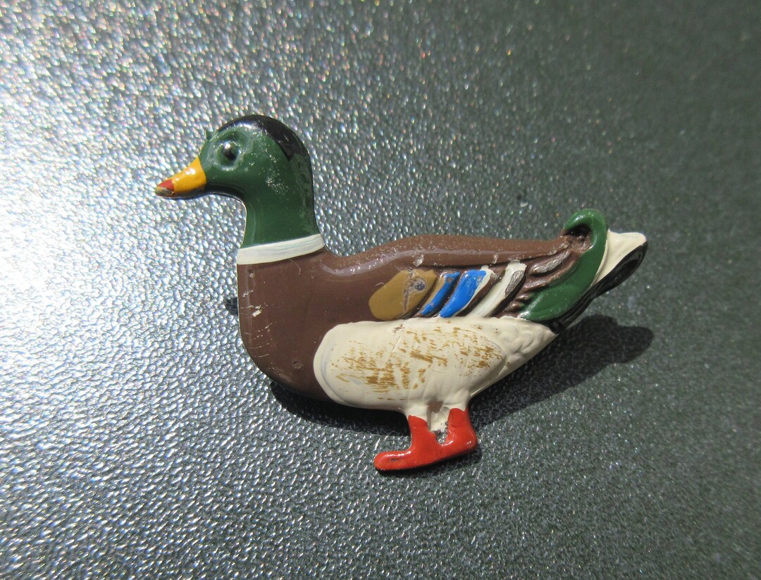 Vintage Kuhn Zinn Duck Pin Brooch: Hand-painted Pewter - Etsy