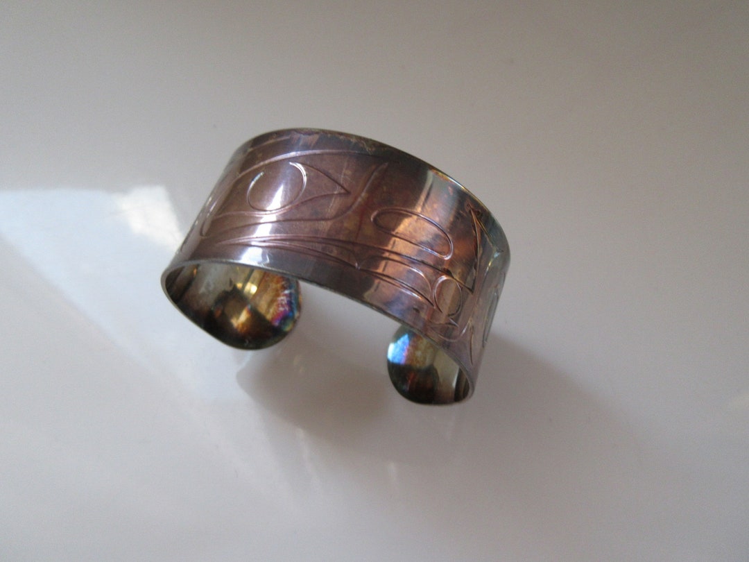 Signed Corey Bulpitt Haida Native Northwest Vintage Cuff Bracelet - Etsy