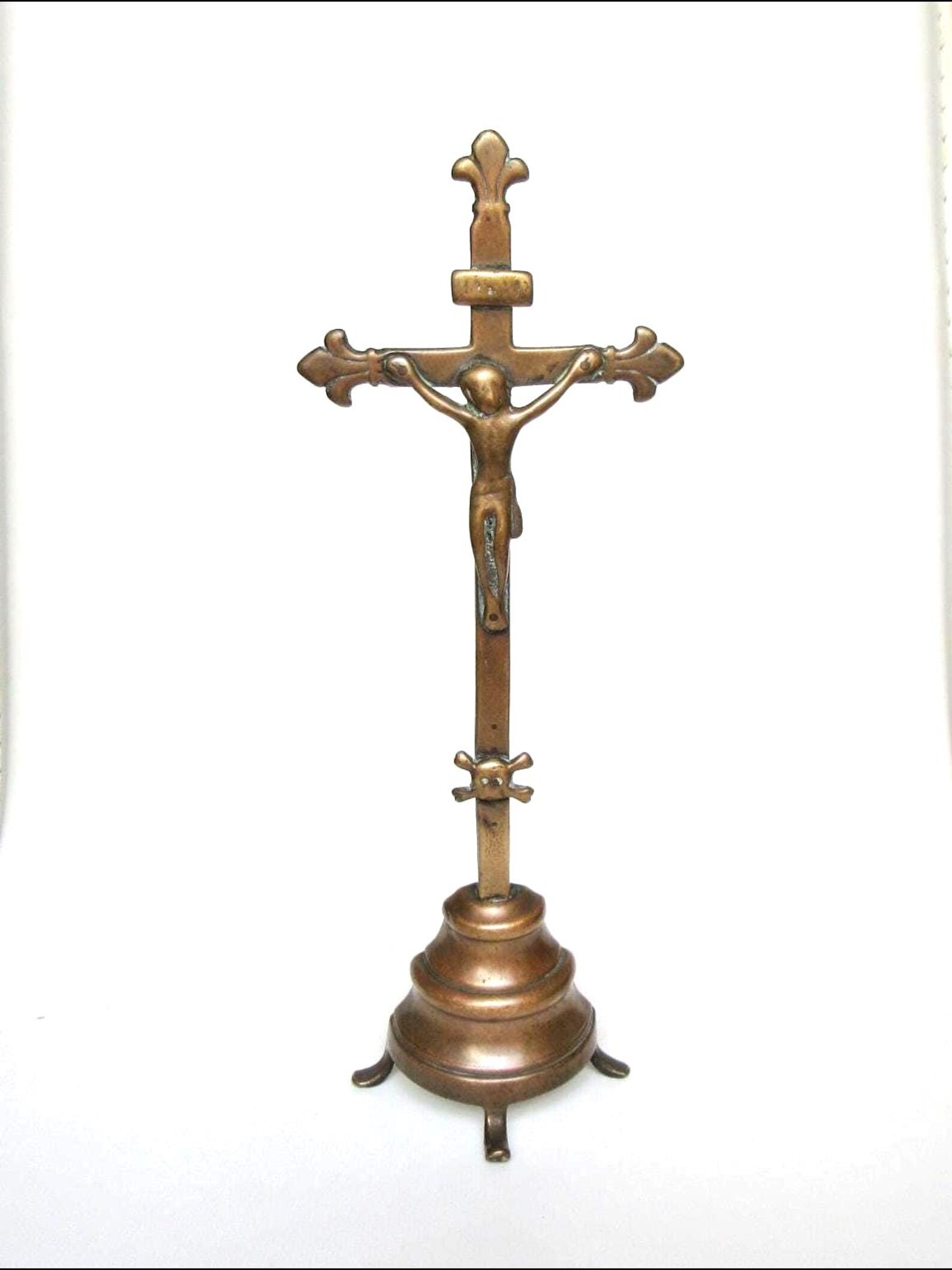 Antique French Brass Altar Crucifix: F. Peree Signed Catholic Cross - Etsy