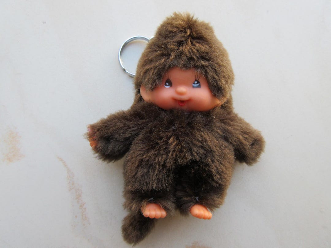 Vintage Monchhichi Sekiguchi Boy Doll, Monchichi Key Chain 9.5cm Tall ...
