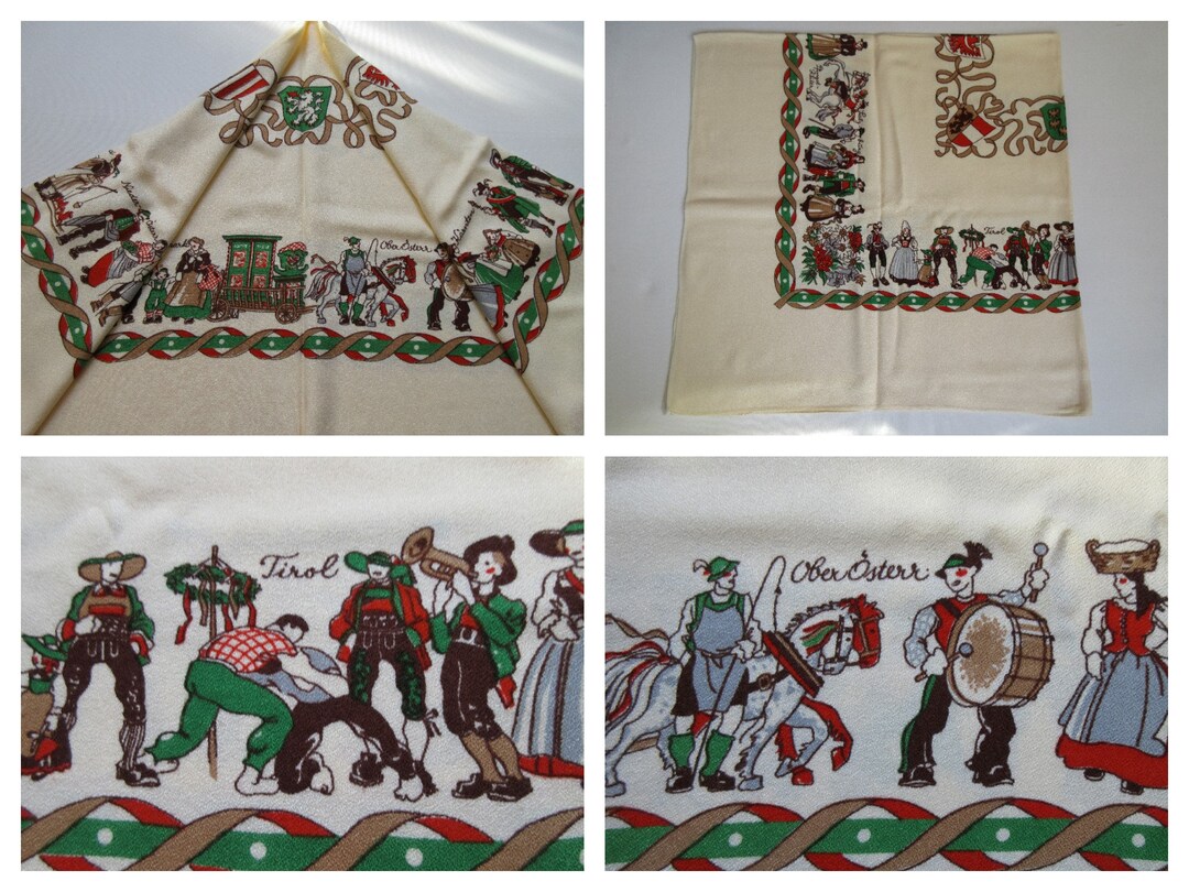 Vintage AUSTRIA TYROL Folk Art Traditional Folk Art Pattern - Etsy